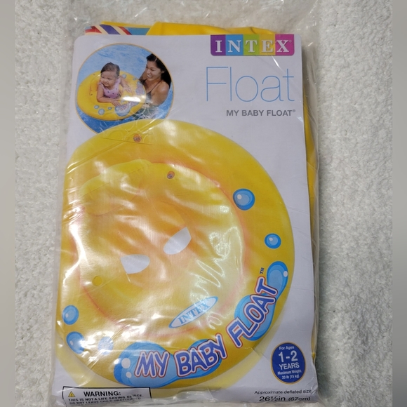 Other | Intex My Baby Float Swim Ring Pool Infant Chair Lounge Yellow ...
